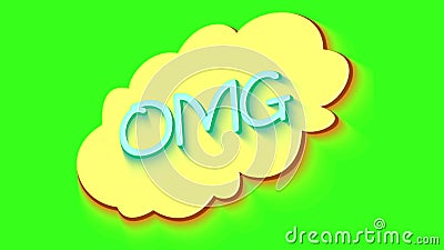 Animated OMG Comic Text and Speech Balloon Animation Stock Footage ...