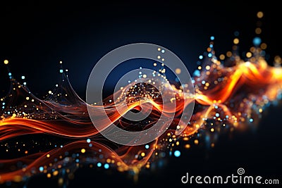 Animated Particle Vector Energetic Illustration With Dynamic Lines And ...
