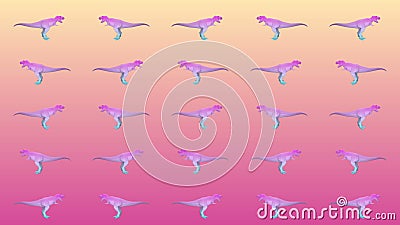 Animated Pattern with Wave Colors of a T Rex Dinosaur Stock Video ...