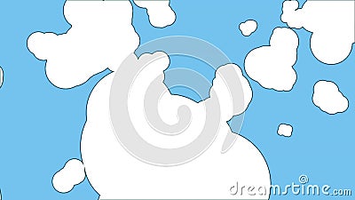 Clouds Animated 2d. stock video. Video of cartoon, background - 120000985