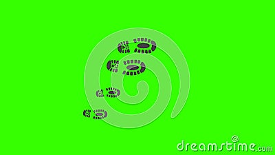Animated Shoe Footprints Green Screen Stock Video - Video of people ...