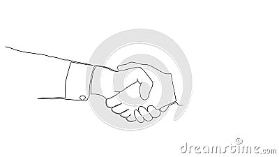 Animated Single Line Drawing of Handshake Stock Video - Video of line ...