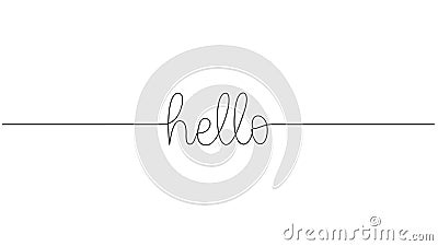Animated Single Line Drawing of Handwritten Word HELLO Stock Footage ...