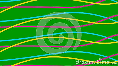 Animated Stripes Appear and Disappear. Decorative Coloful Lines. Waves ...