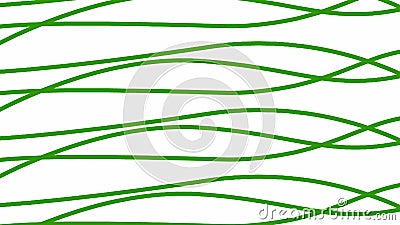 Animated Stripes Appear and Disappear. Decorative Green Lines. Waves ...