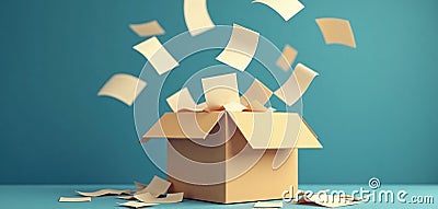 Animated Suggestion Box Overflows With Flying Notes. Creative Ideas ...