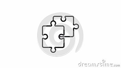 Animated Unsolved Puzzle Linear Icon Stock Video - Video of video ...
