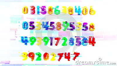 Animated Video Of Numbers On White Background Stock Video - Video of ...