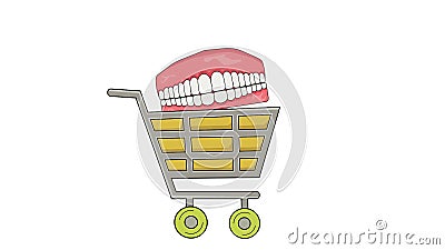 Animated Video of a Trolley Carrying Gear Stock Footage - Video of ...