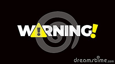Animated Warning Sign with Text. Stock Video - Video of character, copy ...