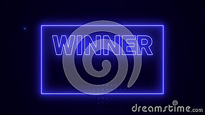 Animated Winner neon sign stock video. Video of neon - 264237479