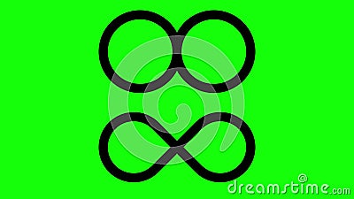 Animation of the Appearance of the Infinity Symbol on a Green Chroma ...