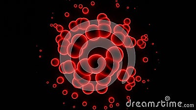 Animation of Bacteria Under Microscope. Design. Microbes or Infected ...