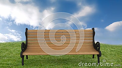 Animation of Bench Over Clouds Moving Fast on Sky in Background Stock ...