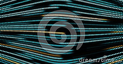 Animation of Blue and Yellow Dotted Light Trails Moving in Hypnotic ...