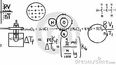 Animation of Chemistry Theory Equation and Mathematical Formula of ...