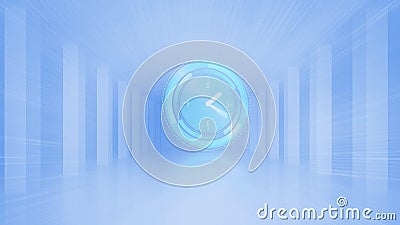 Animation of Clock Moving Fast on Blue Digital Background Stock Video ...