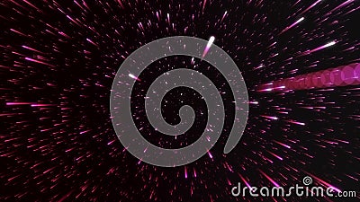 Animation of Cosmic Stream with Lines. Motion. Centralized Flow of ...
