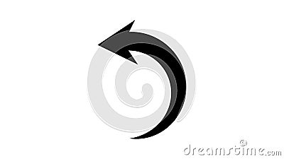 Animation of Curved Arrow Icon with 4 Different Directions, Arrow ...