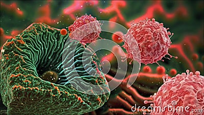 Animation of a Damaged Cancer Cell Stock Footage - Video of health ...