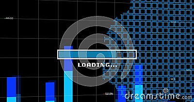 Animation of Data Loading Bar Over Data Processing Stock Footage - Video of people, network ...