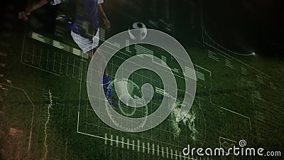 Animation of Data Processing with Football Players Playing Stock ...