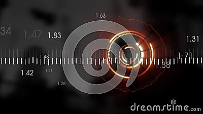 Animation of Data Processing Over Black Background Stock Footage ...