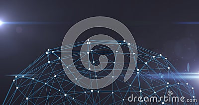 Animation of Digital Network of Connections Forming Globe Stock Video ...