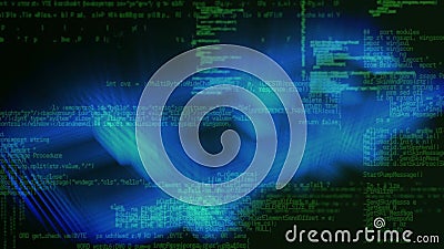 Animation of Digital Screen with Blue Lights Stock Footage - Video of ...