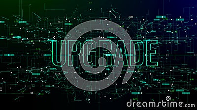 Animation of Digital Space with `Upgrade` Text Stock Video - Video of ...