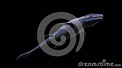 Dinosaur Mosasaurus Underwater Swim and Roar Loop with Alpha Stock ...