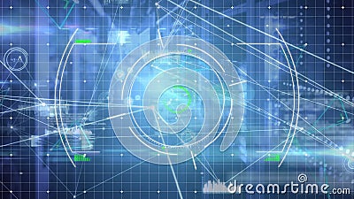 Animation of Diverse Data Moving Over Blue Background Stock Footage ...