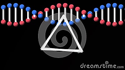 Animation of Dna Strand Over Multiple Moving Triangle Stock Footage ...