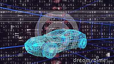Animation of Dna Strand Spinning and Binary Coding Over 3d Drawing ...