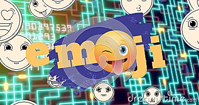Animation of Emoji Icons and Data Processing Over Network of ...
