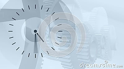 Fast moving clock and cogs stock video. Video of development - 157761355