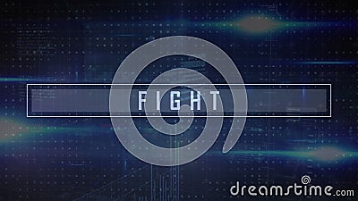 Animation of Fight Text, Programming Language and Lens Flare Over ...