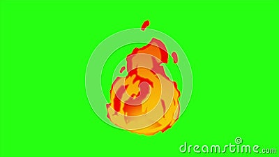 Animation Fire on Green Screen Background Stock Video - Video of white ...