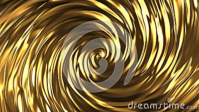 Animation Of Flow Golden Liquid With Animated Reflections. Wave And ...