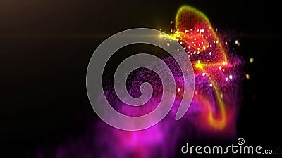 Animation of Glowing Shooting Star Firework Gold Light Trail Passing ...