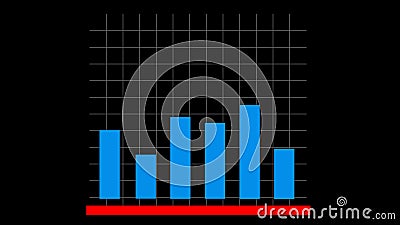 Animation Graph of Statistics Bars and Arrow Stock Footage - Video of ...