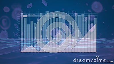 Animation of Graphs, Loading Bar, Red Blood Cells and Virus Infected ...