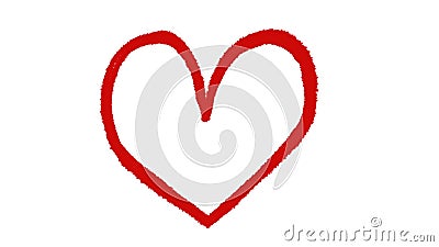 Animation of Hand Drawn Heart Shape Stock Footage - Video of drawn ...