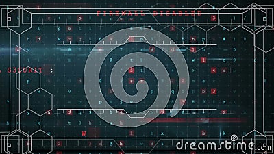 Animation of Hexagons Pattern Over Multiple Text, Letters, Numbers and ...