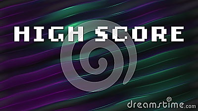 Animation of High Score Text Over Colourful Liquid Background Stock ...