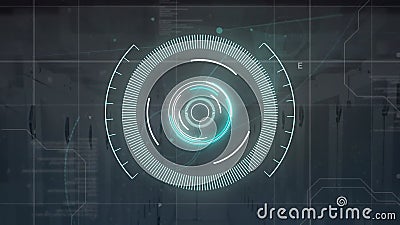 Animation of Illuminated Circles, Programming Language, Letter and Lines Over Server Room Stock ...