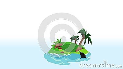 Animation of island stock footage. Video of nature, vacation - 116390292