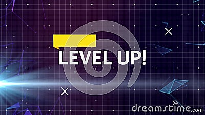 Animation of Level Up Text Over Markers and Grid Stock Footage - Video ...