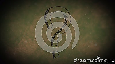 Animation of Light Spots Over Question Mark on Brown Background Stock ...