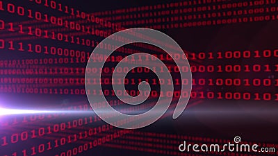 Animation of Light Trails and Binary Code on Black Background Stock Video - Video of animation ...